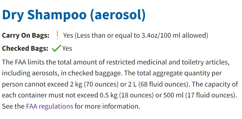 Can You Bring Dry Shampoo on a Plane in Carry on & Checked Luggage?